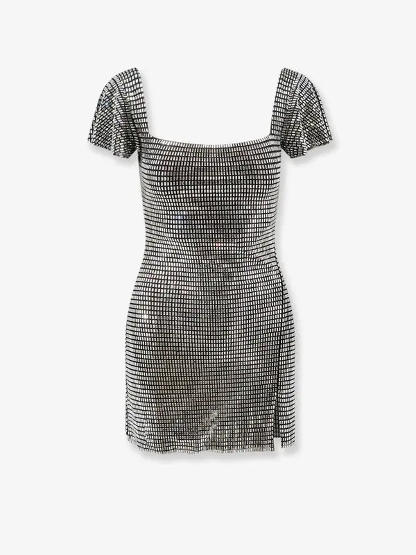 SELF-PORTRAIT Short Tulle Dress With Rhinestones