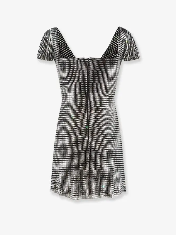 SELF-PORTRAIT Short Tulle Dress With Rhinestones