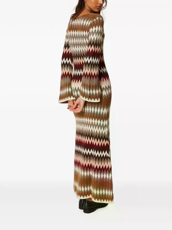 TWINSET Dual-use Long Jacquard Knit Dress