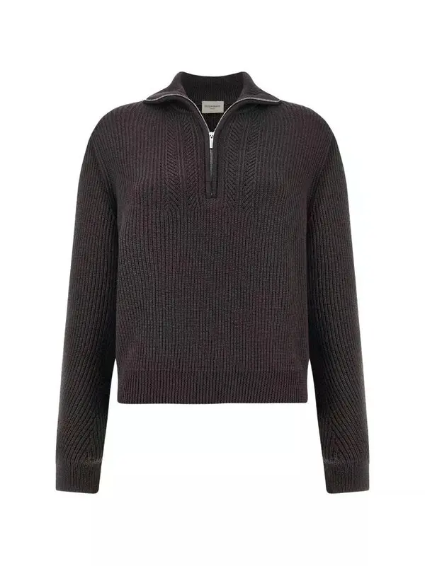 Paul & Shark Half-zip Ribbed Sweater - Grey