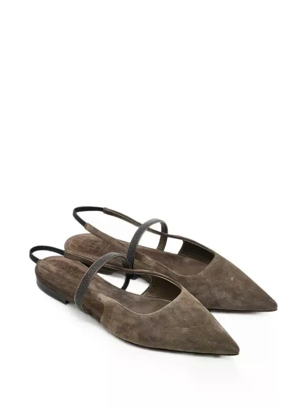 Brunello Cucinelli Monili Slingback Flats