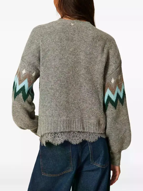 TWINSET Jacquard Jumper With Lace