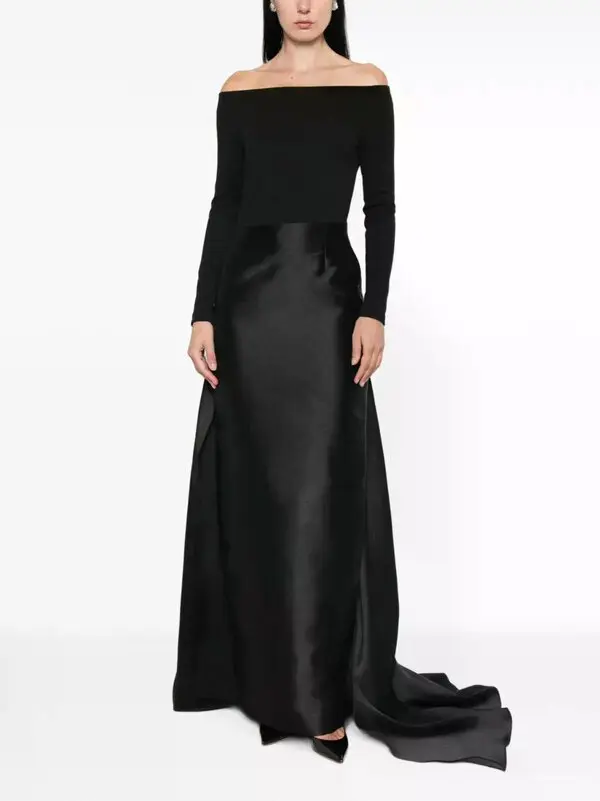 Solace London Winslow Off-the-shoulder Maxi Dress - Black