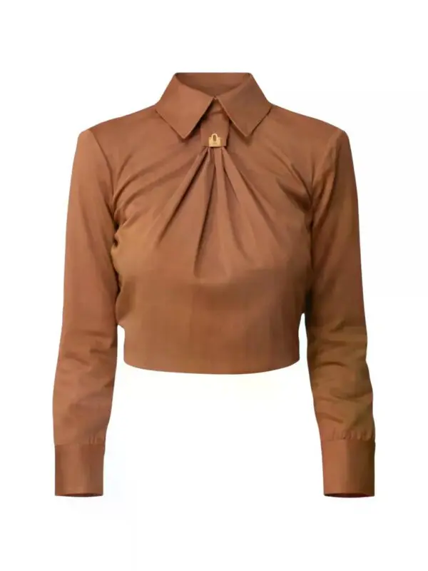 Elisabetta Franchi Logo-plaque Open-back Blouse