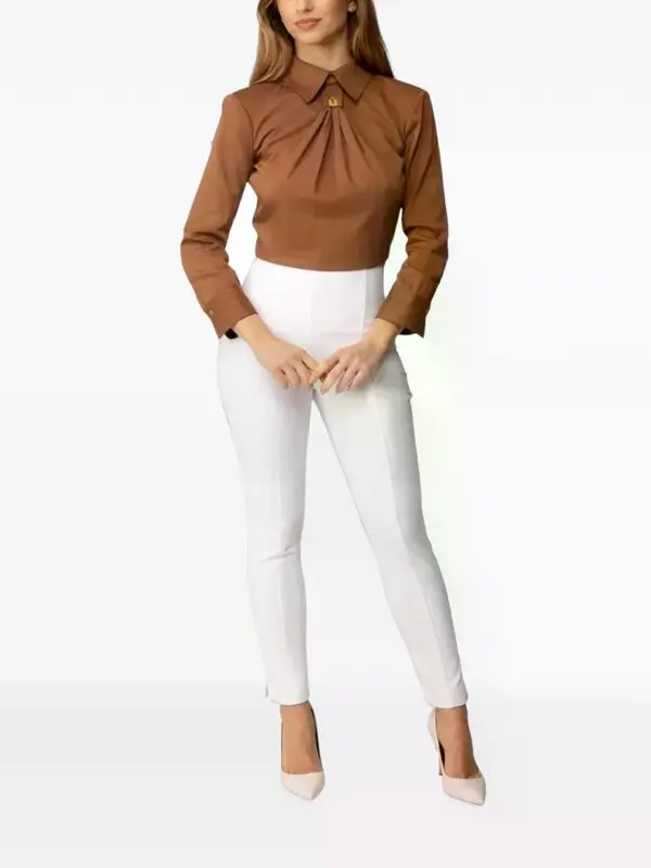 Elisabetta Franchi Logo-plaque Open-back Blouse