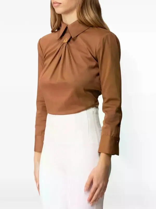 Elisabetta Franchi Logo-plaque Open-back Blouse