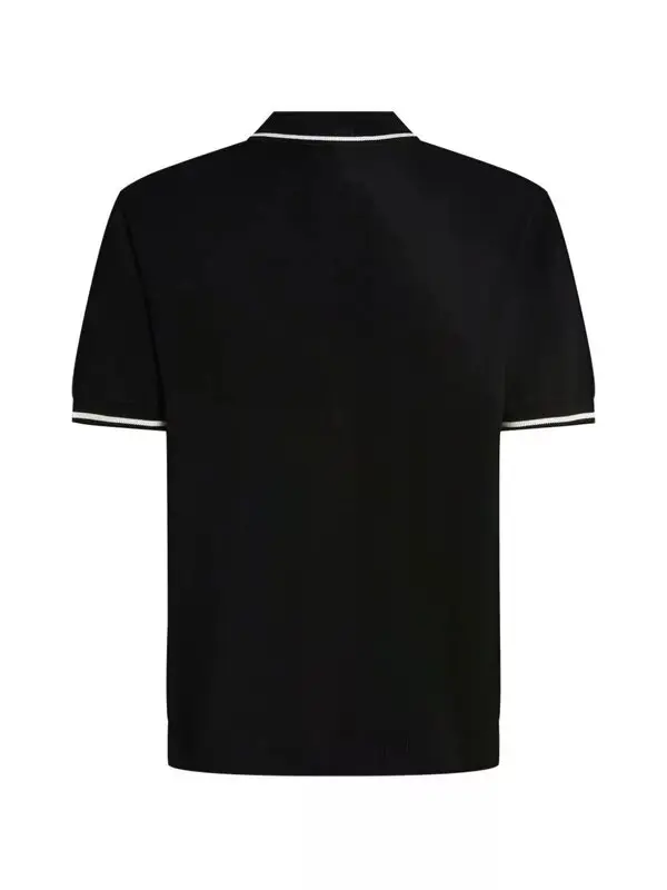 Karl Lagerfeld Logo-embroidered Zip-fastening Polo Shirt
