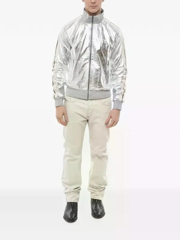 Palm Angels Lamé Leather Jacket