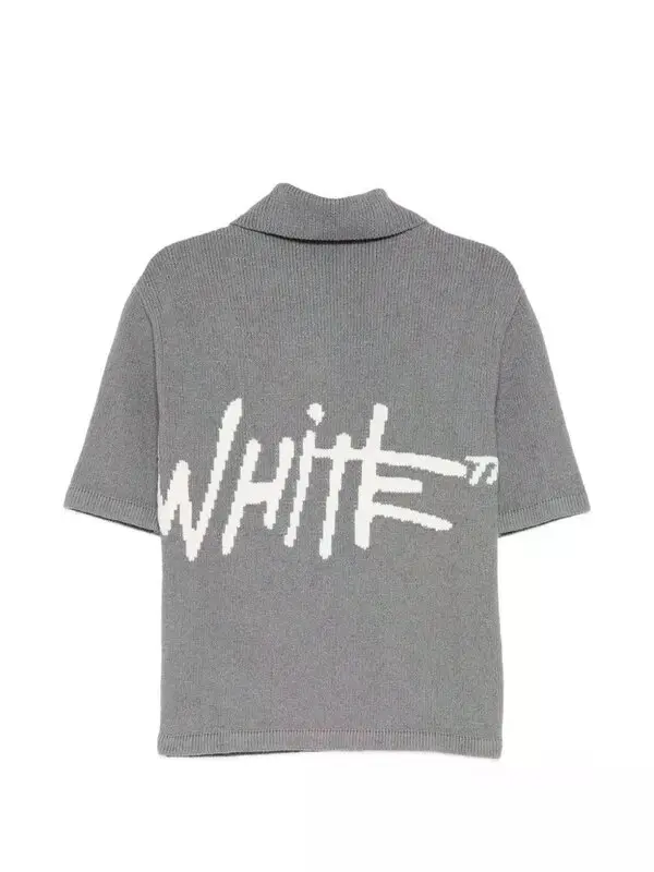 Off-White Logo-intarsia Short-sleeve Polo