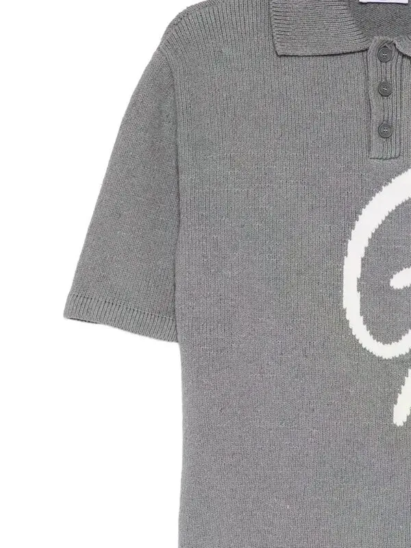 Off-White Logo-intarsia Short-sleeve Polo