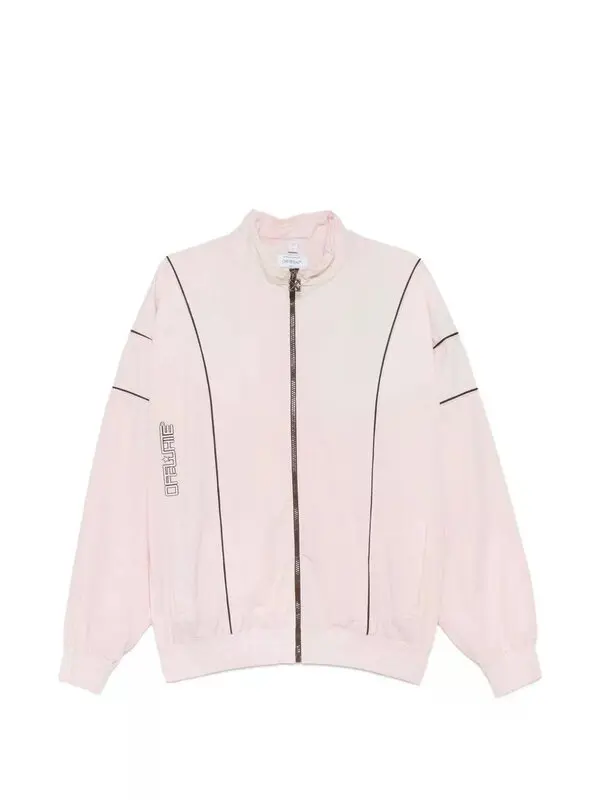 Off-White Logo Embroidered Zip-up Jacket