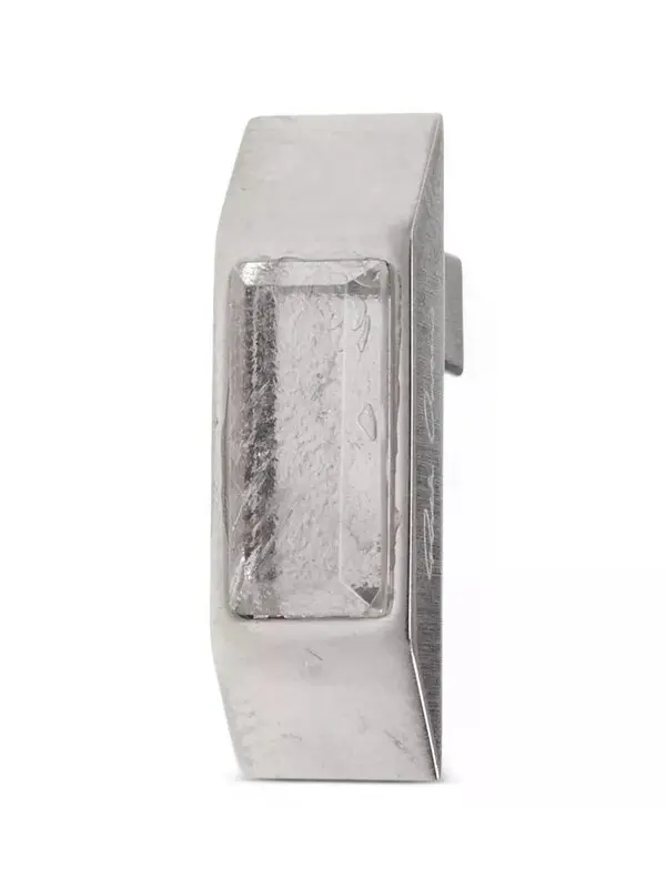 Rick Owens Crystal Beveled Earrings - Silver