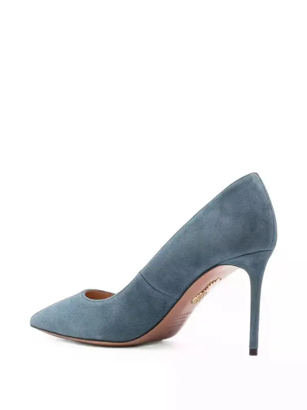 AQUAZZURA Purist Point-toe Suede Heeled Pumps