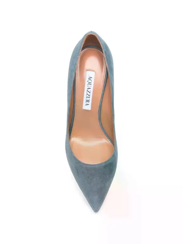 AQUAZZURA Purist Point-toe Suede Heeled Pumps
