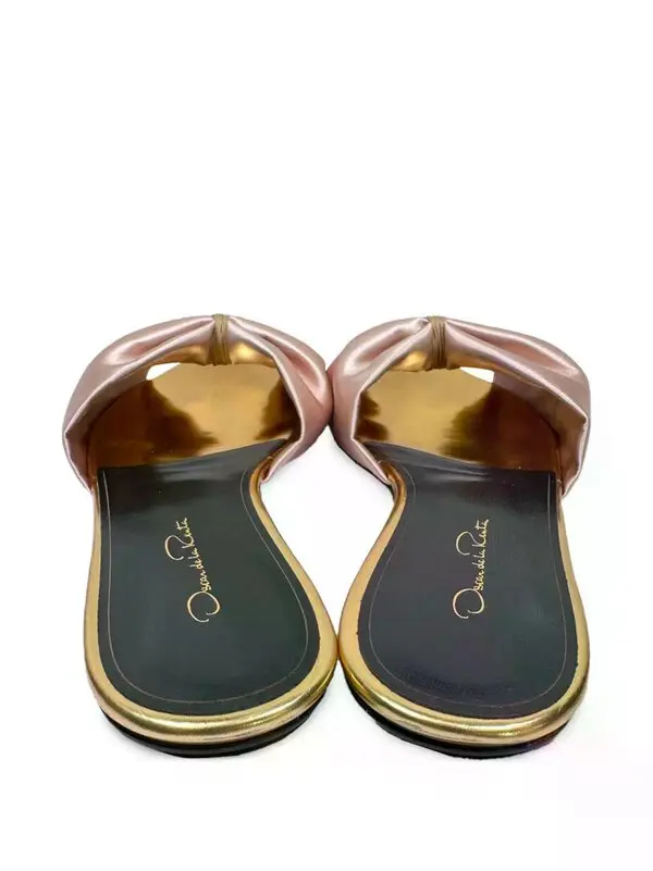 Oscar De La Renta Bow-accent Satin Sandals