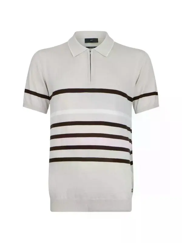Liu Jo Striped Silk-blend Polo Shirt