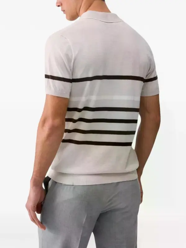 Liu Jo Striped Silk-blend Polo Shirt