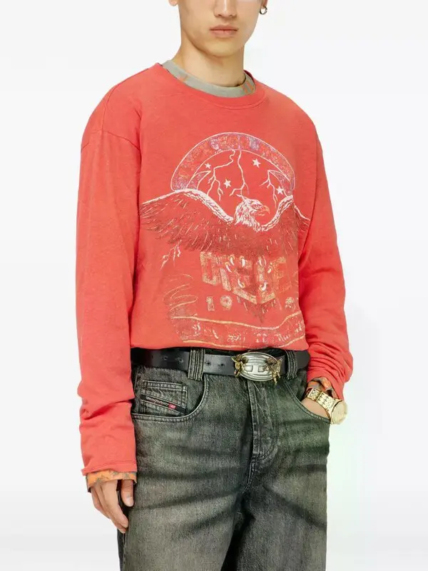 DIESEL® Long-sleeve T-shirt With Concert Graphics