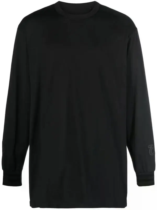 Y3 Gfx L/s Logo-embossed T-shirt