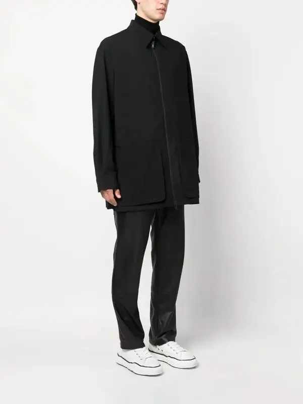 Y3 Ripstop Zip-up Overshirt - Black