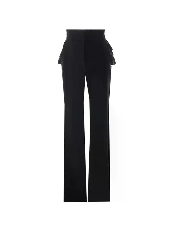Elisabetta Franchi Ruffled Straight-leg Trousers