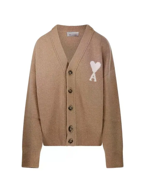 AMI Paris Cardigan With De Coeur
