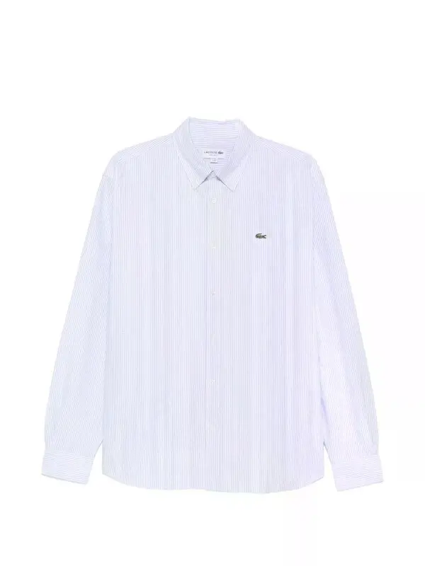 Lacoste Vertical-stripe Logo-patch Shirt