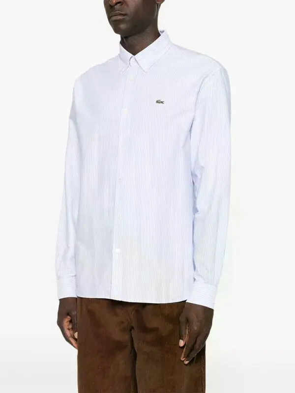 Lacoste Vertical-stripe Logo-patch Shirt
