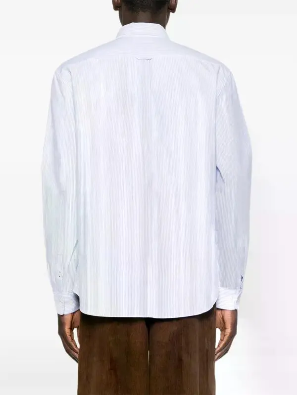 Lacoste Vertical-stripe Logo-patch Shirt