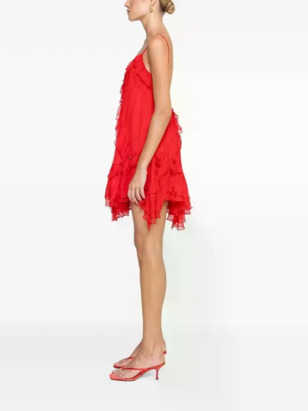 NISSA Open-back Silk Mini Dress