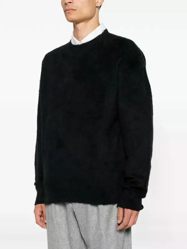 ROBERTO COLLINA Brushed-knit Crew-neck Sweater