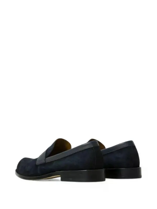 BOSS Suede Loafers With Leather Trims