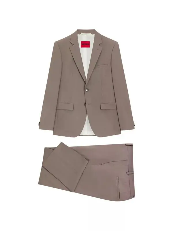 Hugo Two-piece Extra-slim-fit Suit In Wool-blend Poplin