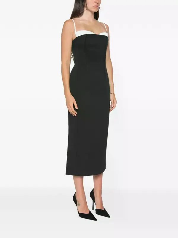 Simkhai Two-tone Spaghetti-strap Midi Dress