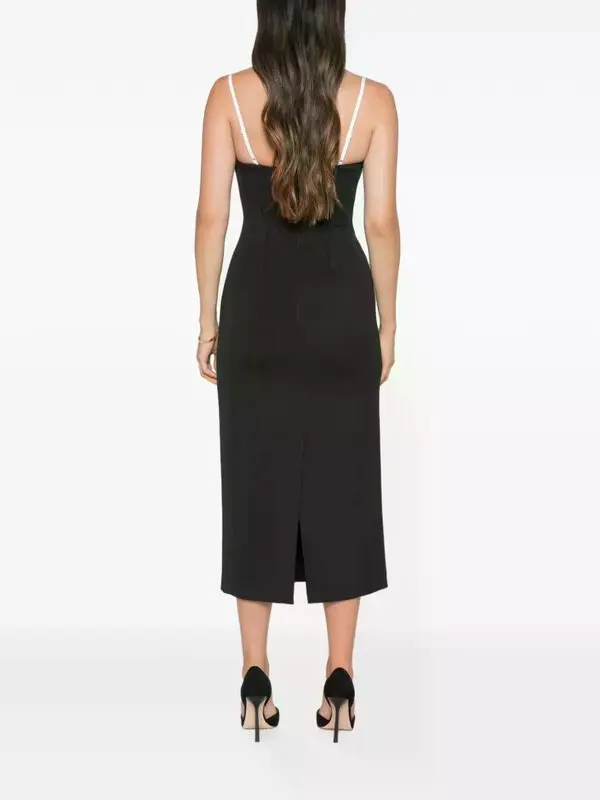 Simkhai Two-tone Spaghetti-strap Midi Dress
