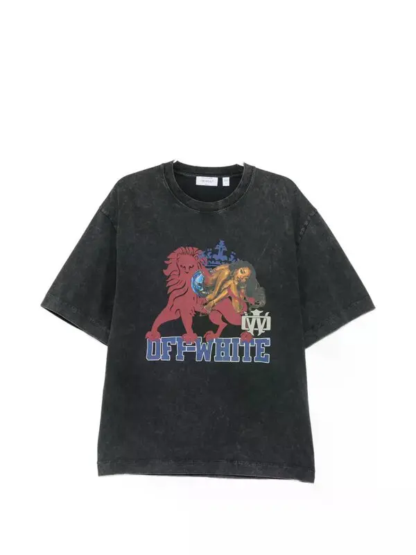 Off-White Washed Short-sleeve T-shirt - Black