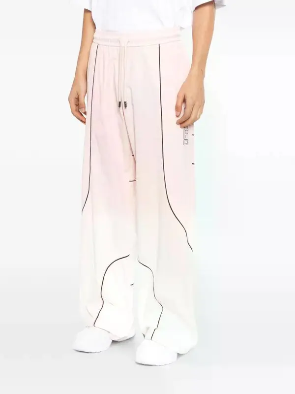 Off-White Logo Embroidered Wide-leg Track Pant