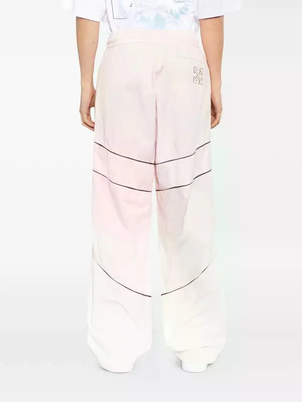 Off-White Logo Embroidered Wide-leg Track Pant