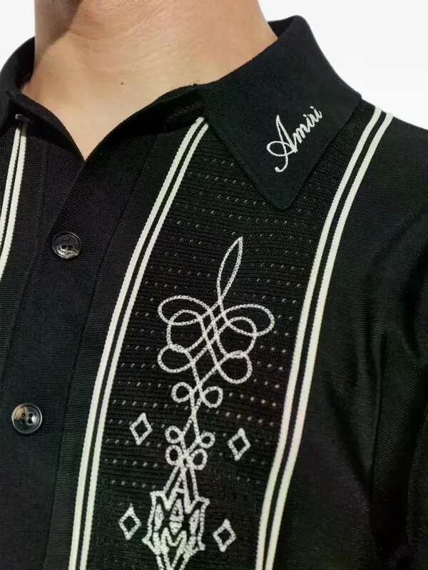 Amiri Embroidered Short-sleeve Cardigan