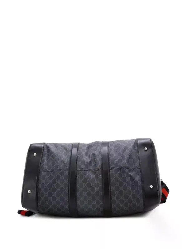 Gucci Convertible Duffle Bag Gg Coated Canvas Satchel