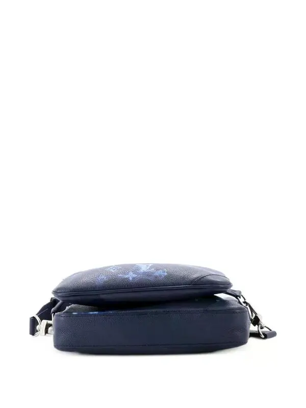 LOUIS VUITTON Limited Edition Monogram Ink Watercolor Leather Trio Messenger Bag - Blue