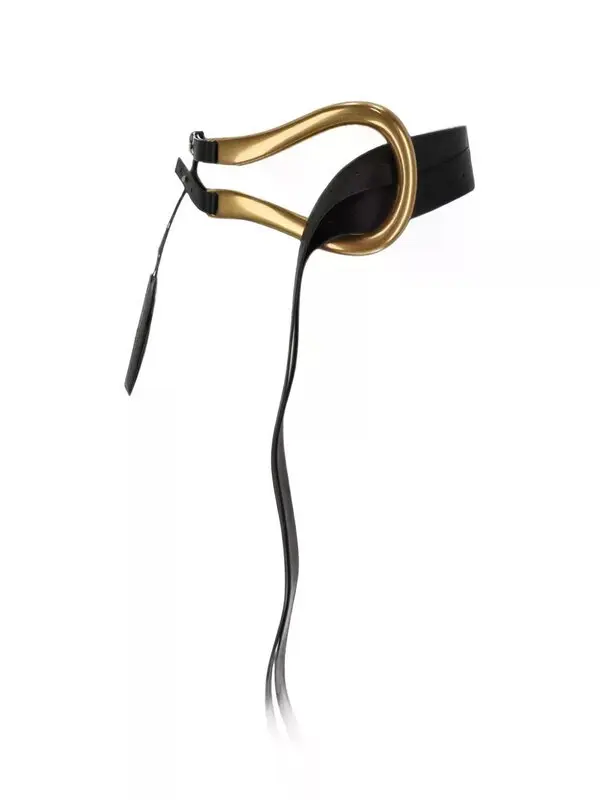 Bottega Veneta Horseshoe Buckle Double Strap Belt