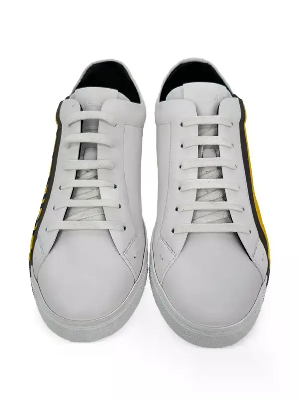 Fendi Logo-print Low-top Leather Sneakers