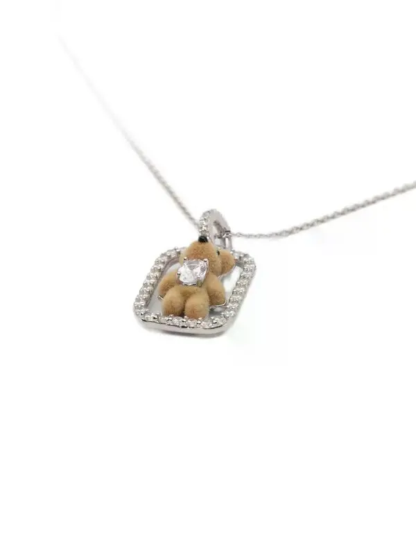 YVMIN Inlaid Mini Bear Pendant Necklace