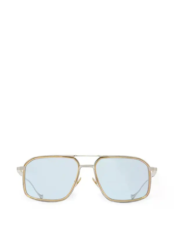 CUTLER & GROSS 1971 Geometric-frame Sunglasses - Gold