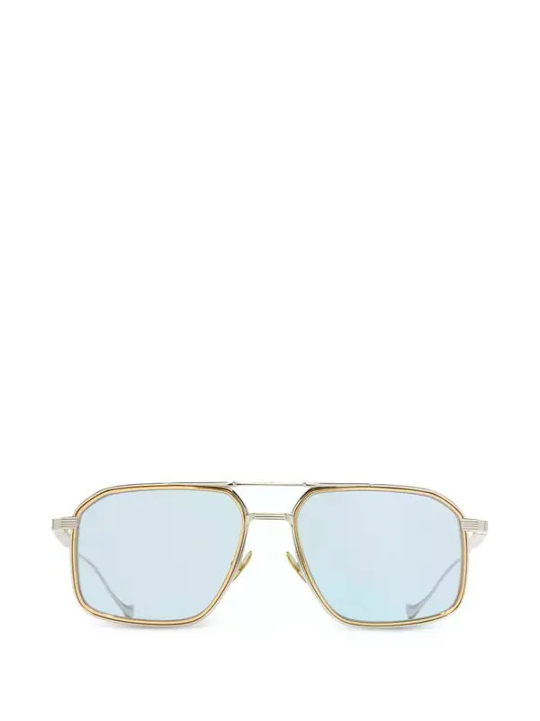 CUTLER & GROSS 1971 Geometric-frame Sunglasses - Gold