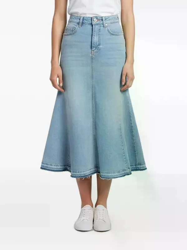 GANNI Flared Midi Skirt