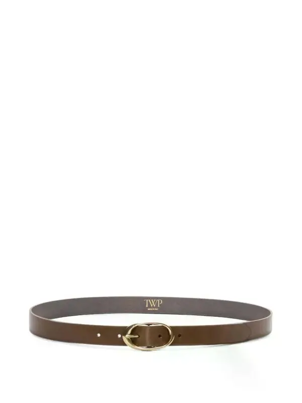TWP Narrow Buckle Belt - Brown