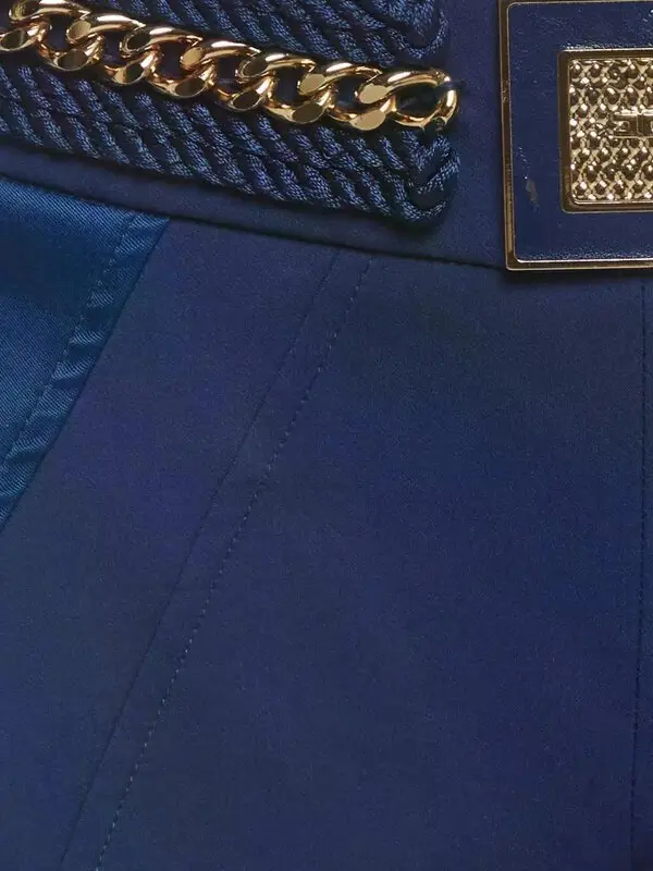 Elisabetta Franchi Logo-plaque Cropped Trousers