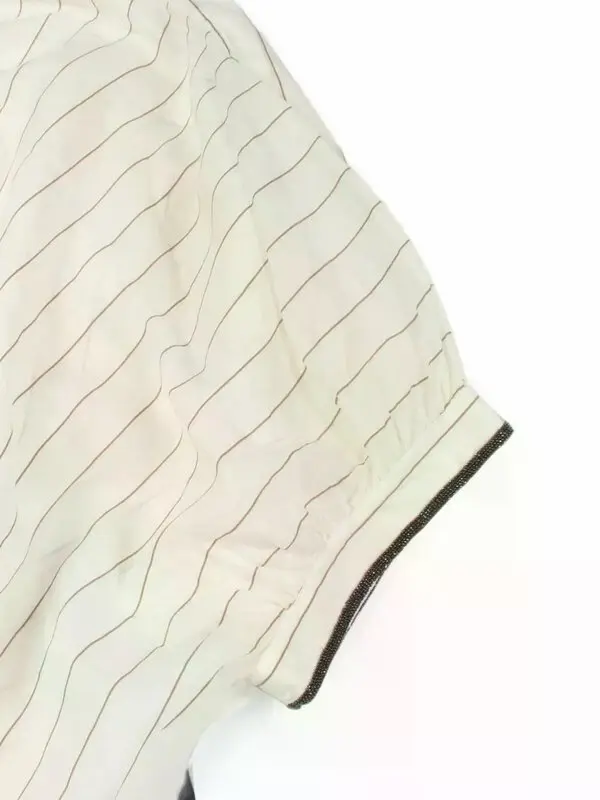Brunello Cucinelli 2010s Striped Short-sleeve Shirt